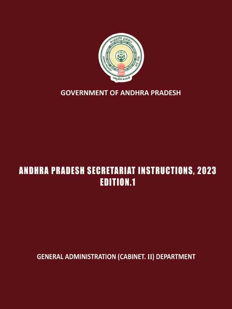 AP Secretariat Instructions 2023 | PDF | Expense | Government
