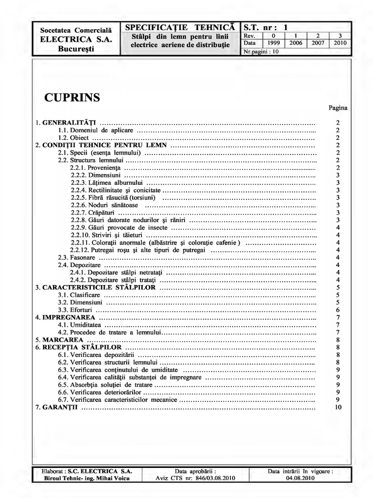 ST1 Stalpi Lemn | PDF