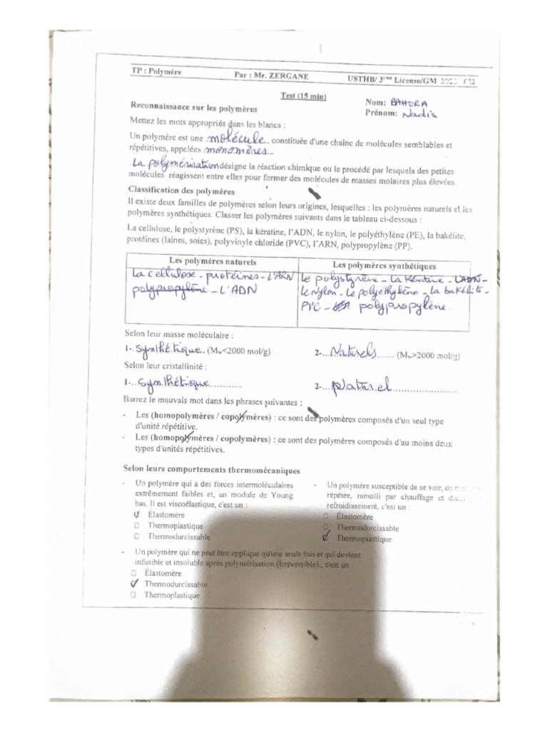 TP Polymère | PDF