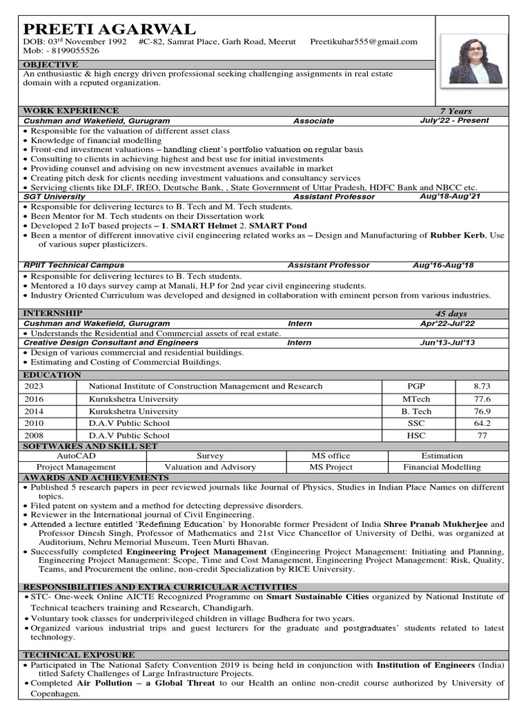 Preeti Agarwal - CV | PDF
