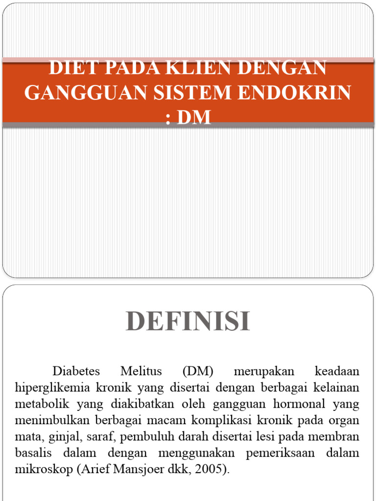 Diet DM | PDF | Kesehatan Holistik