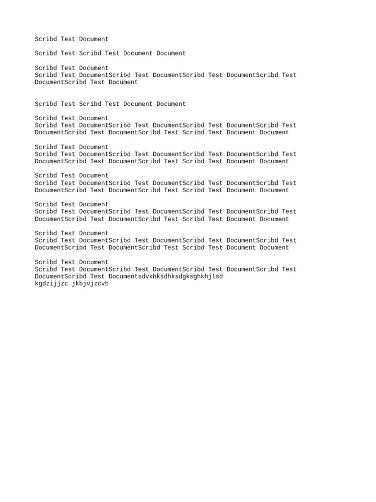 Scribd Test Document1cs NB | PDF