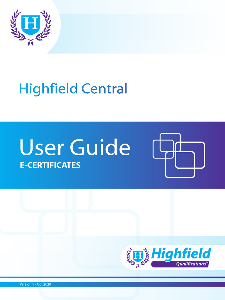 Highfield Central Guide - e-certificates | Download Free PDF ...