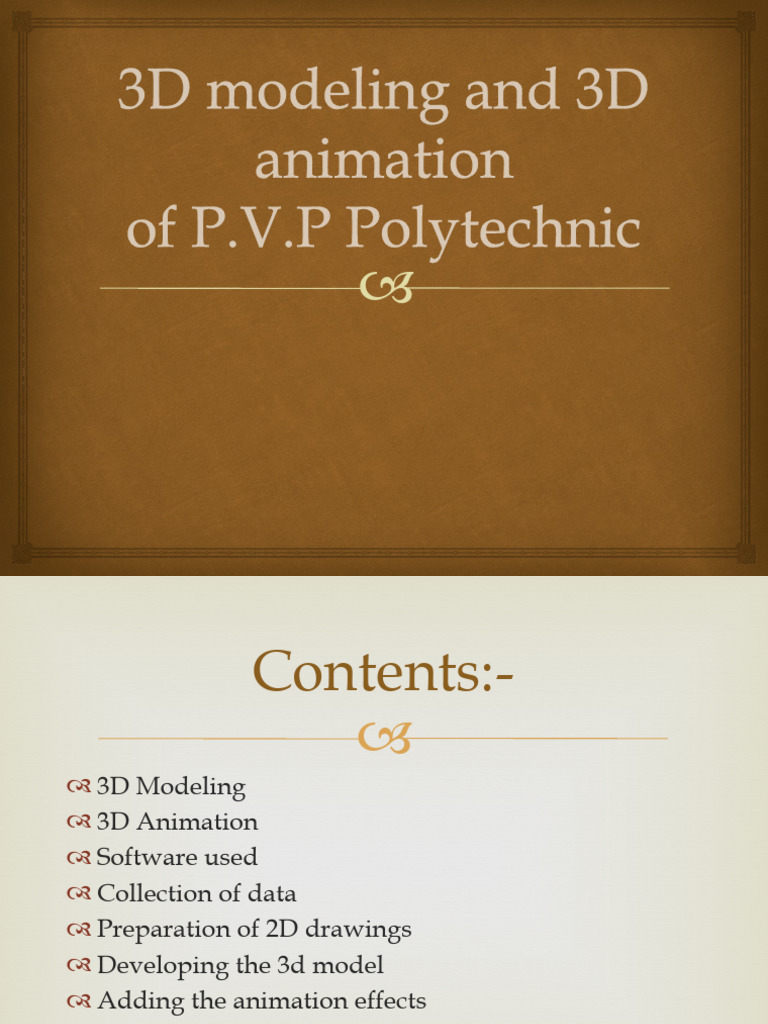3D Modeling and 3D Animation | PDF | 3 D Modeling | 3 D Computer Graphics