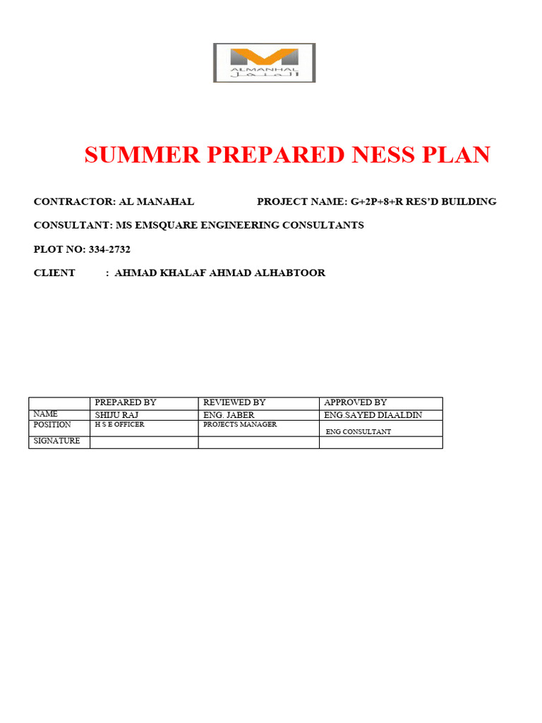 SUMMER PREPAREDNESS PLAN Fuji Revised 08.05.17 Approved_compressed | Download Free PDF ...