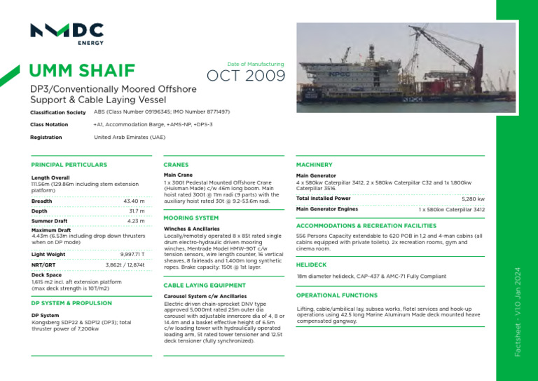 Umm Shaif | PDF | Crane (Machine) | Shipping