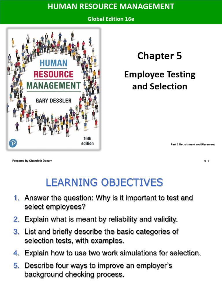 Employee Testing and Selection Overview | PDF | Background Check ...