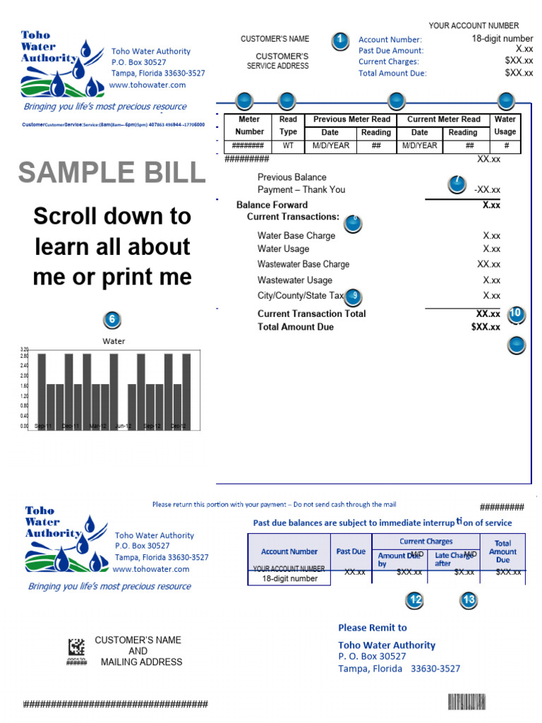 Word Utility Bill Template | PDF | Fee | Money