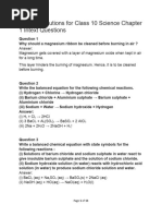 Class 10 Chemical Reactions and Equations Mind Map | PDF | Chemical ...