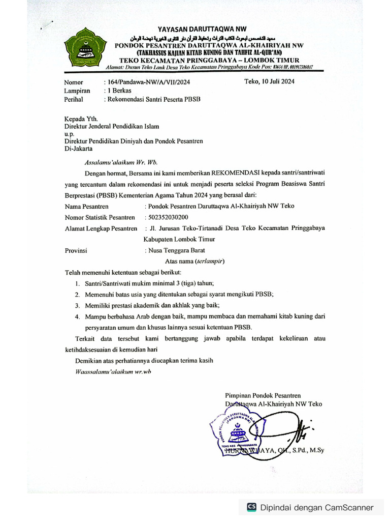 Scan Surat Rekomendasi 12-07-2024 66912215ac792 | PDF