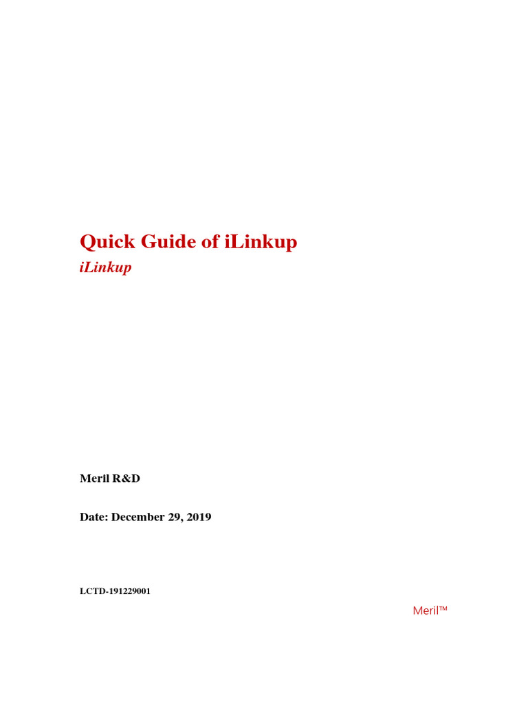 Quick Guide of Linkup Software - 191229 - 01. | PDF | Computer Network | Ip Address