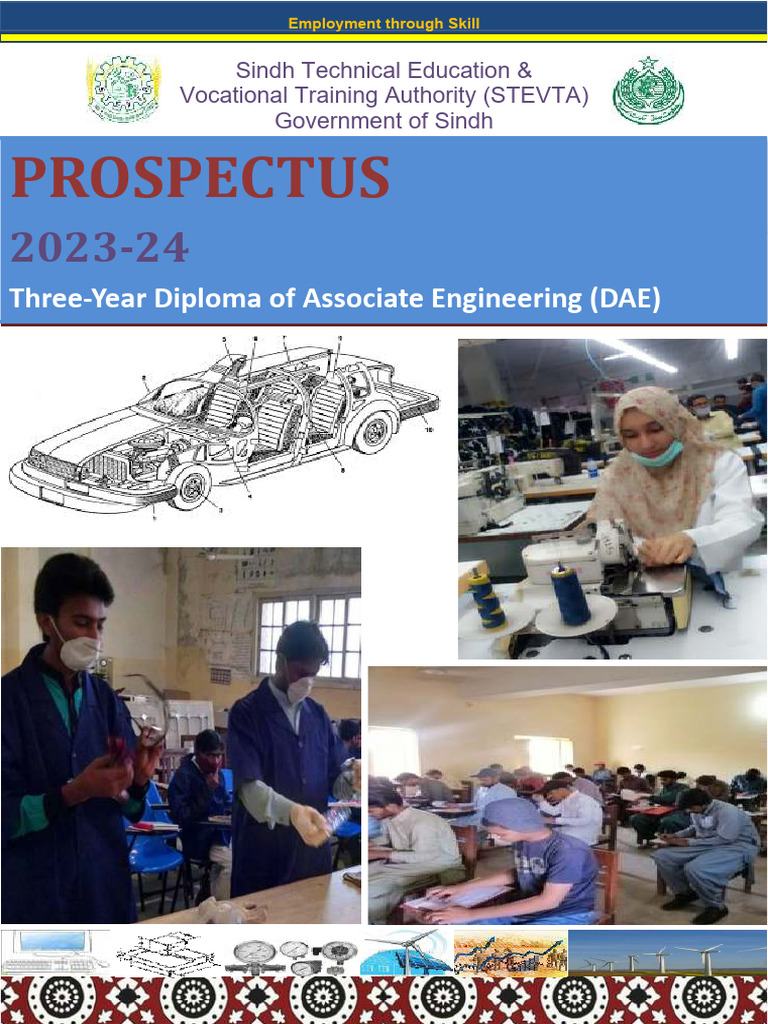 STEVTA Prospectus For 3 Year Diploma of Associate Engineering (DAE) 2023-24 | PDF | Vocational ...
