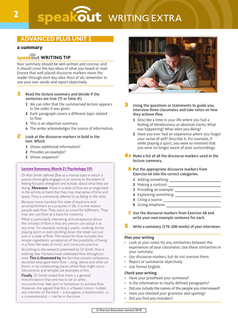 Speakout_Writing_Extra_Advanced_Plus_Unit_2 | PDF | Experience | Reason