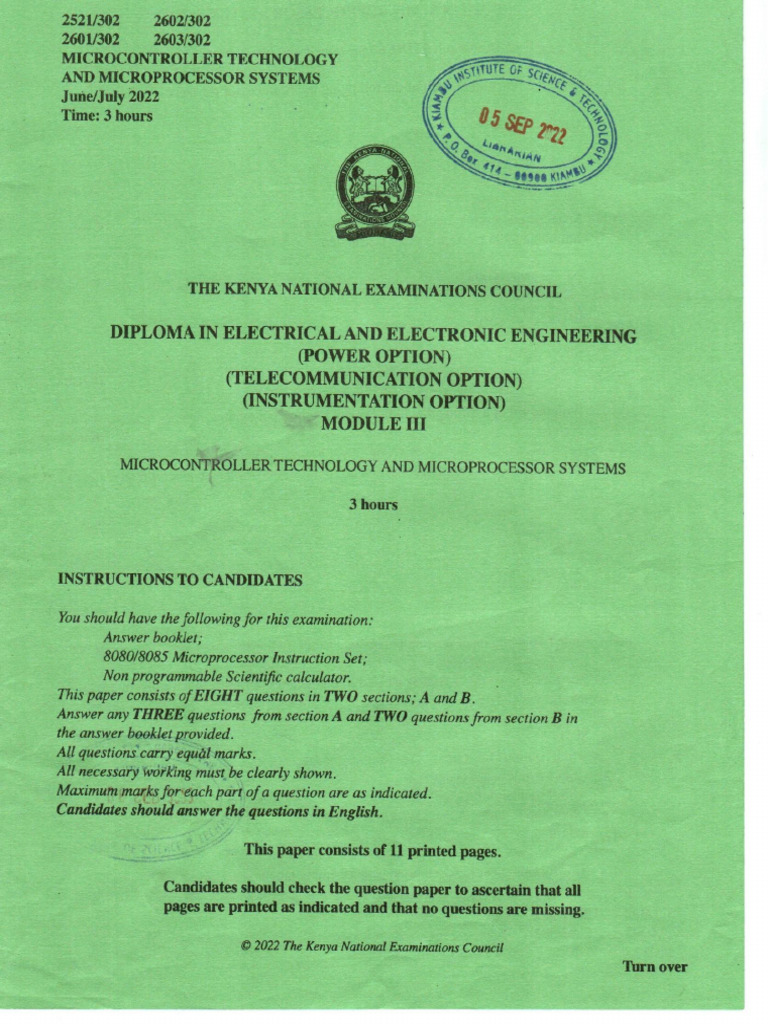 Microcontroller Technology And Microprocessor Systems Module Iii July 2022 Pdf