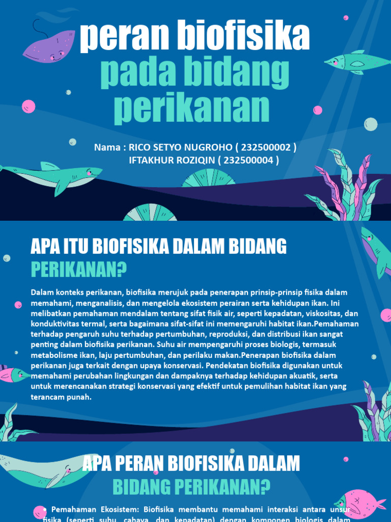 Biofisika Perikanan | PDF | Sains & Matematika