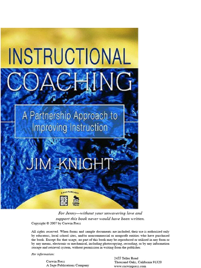 Instructional Coaching: A Partnership Guide | PDF | Teachers | No Child ...