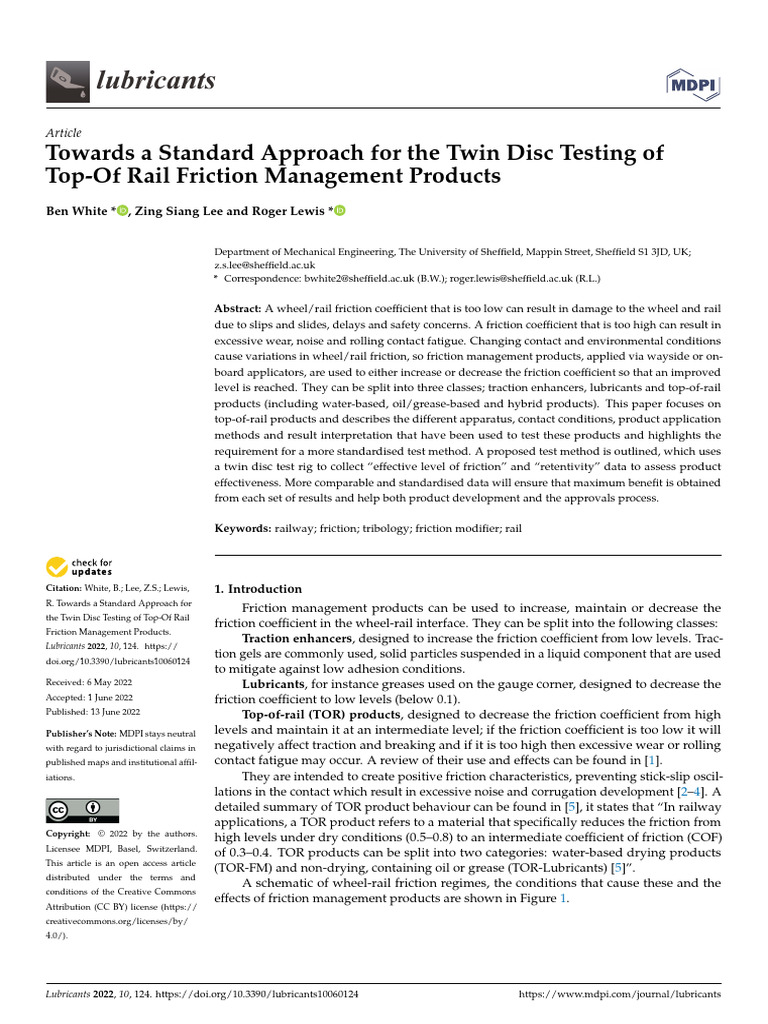 2022 Twin Disc Standardization of ToR Lubricants Friction | PDF | Wear ...