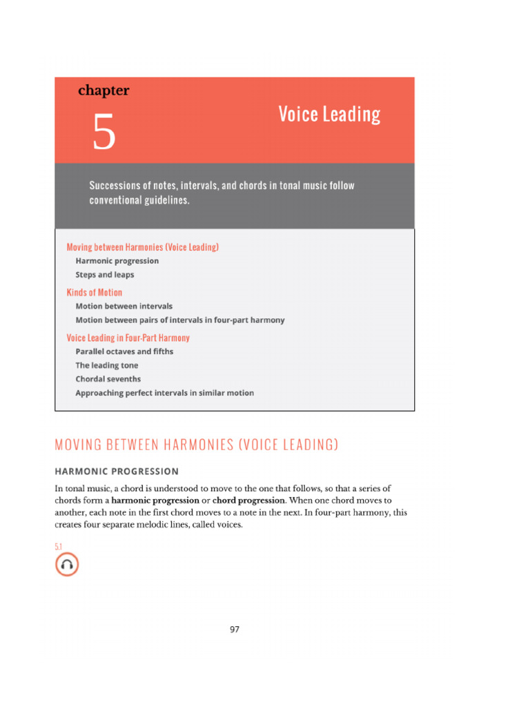 Chapter 5 - Voice Leading | PDF