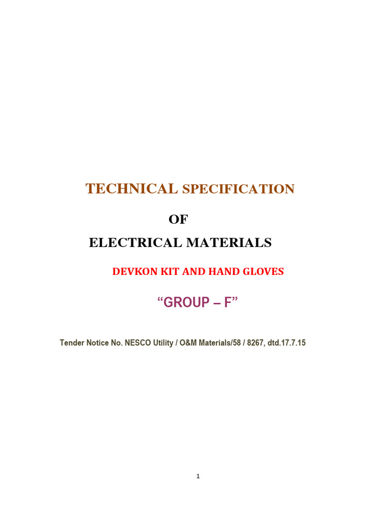 Hand Gloves Testing 1 | PDF | Insulator (Electricity) | Specification ...