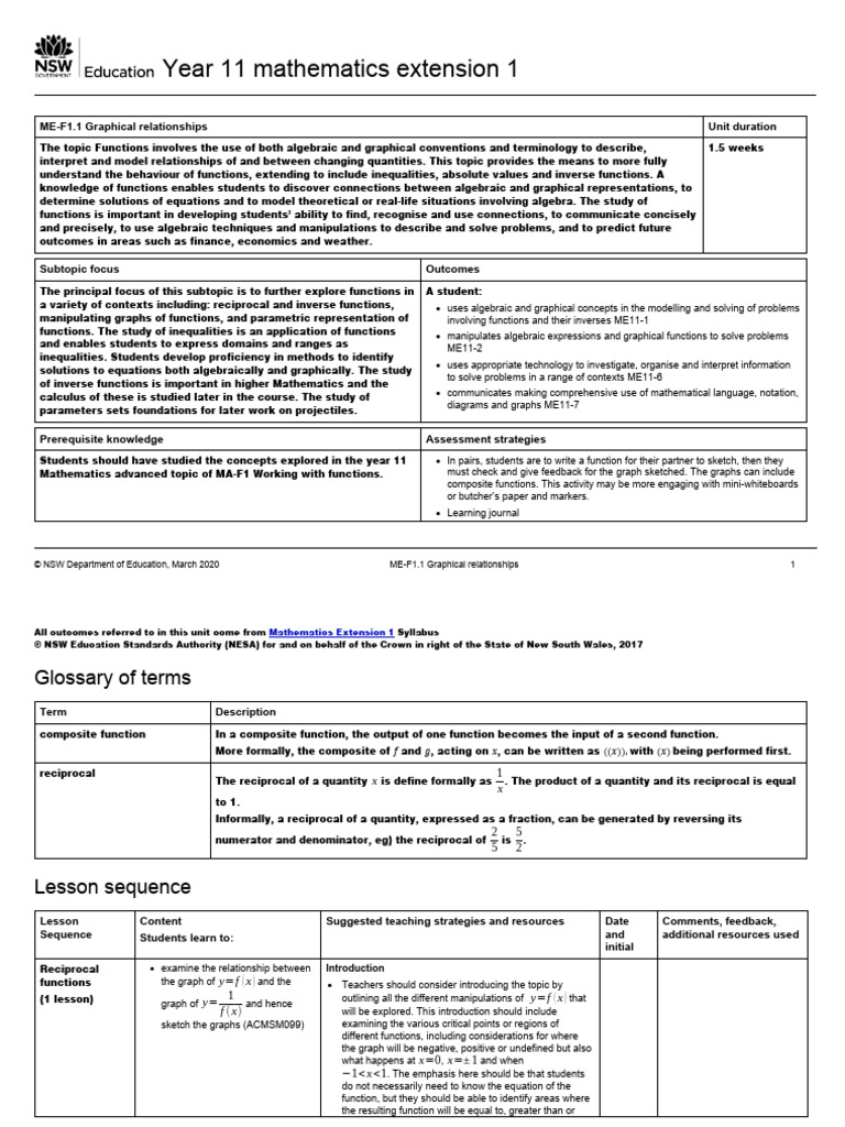 Me f1 1 Graphical Relationships | PDF | Function (Mathematics) | Equations