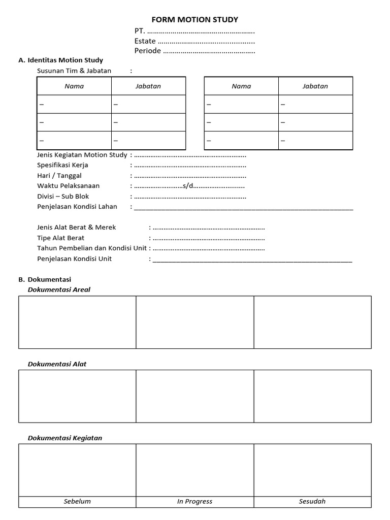 Laporan Motion Study PT. [Nama Perusahaan] | PDF