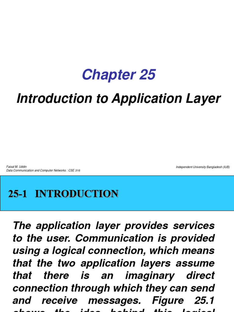 Chapter_25_Introduction_to_Application_Layer | PDF | Network Socket | Internet Protocol Suite