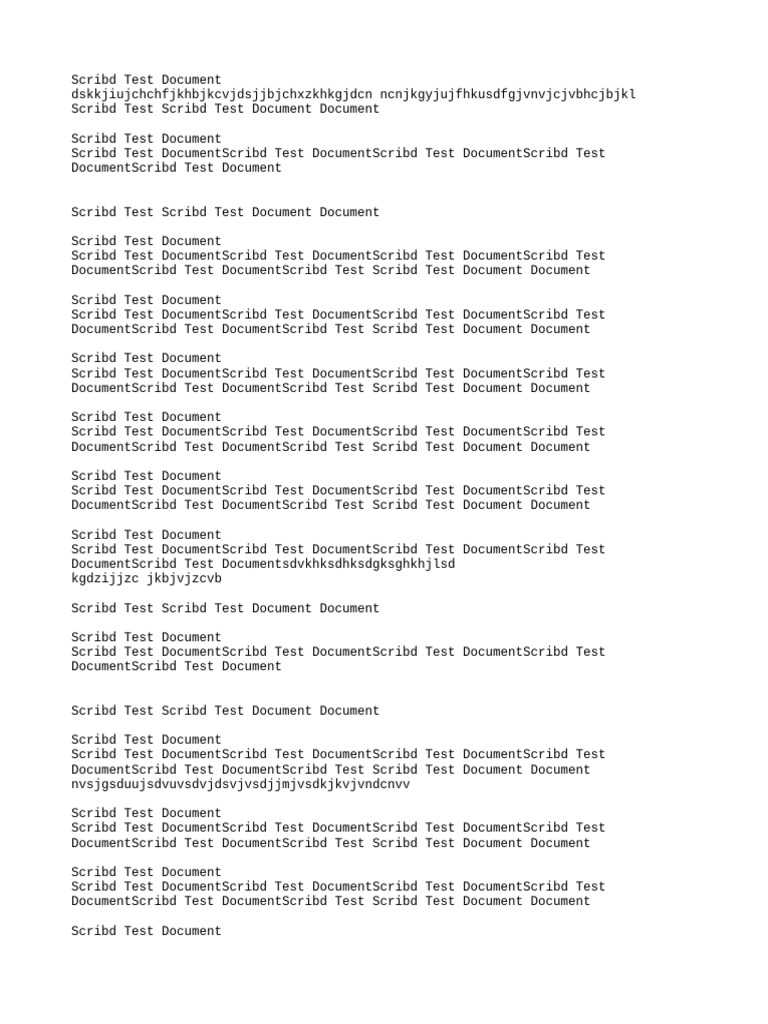 Scribd Test Document | PDF