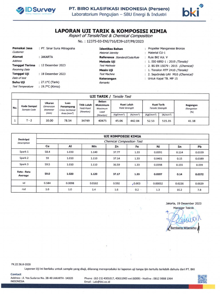 Hasil Uji Lab | PDF