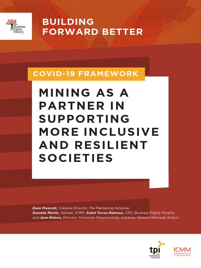 ICMM - BFP - Building Forward Better Framework | PDF | Economic ...