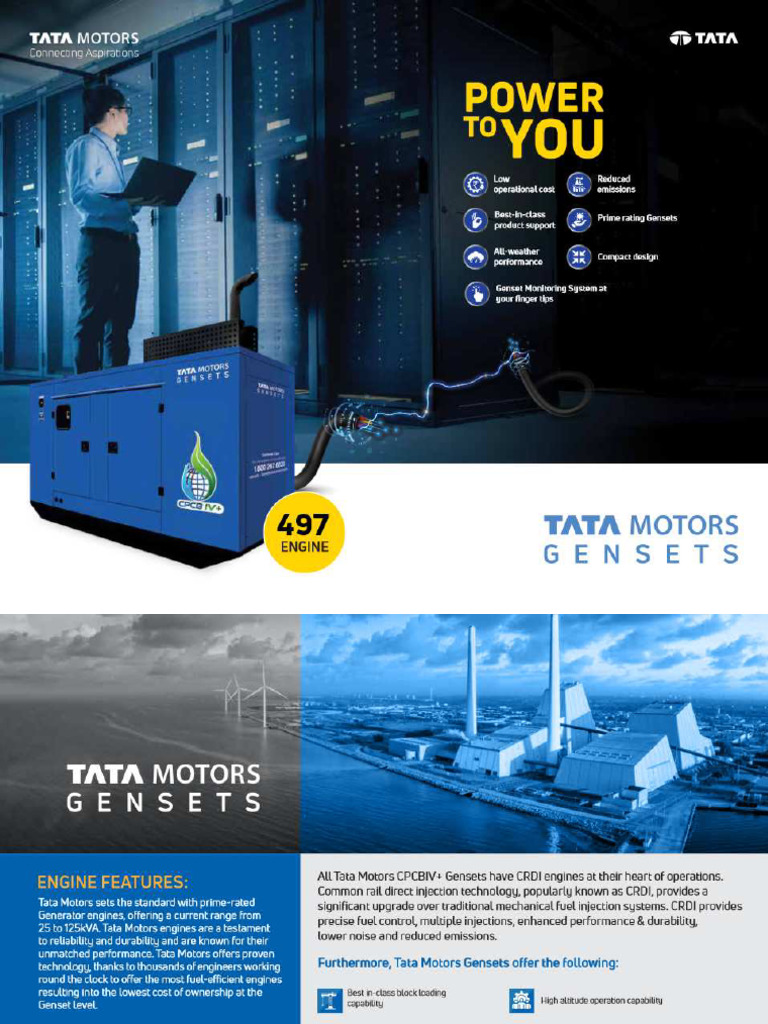 Tata Genset-Brochure - 497 - 2 | PDF