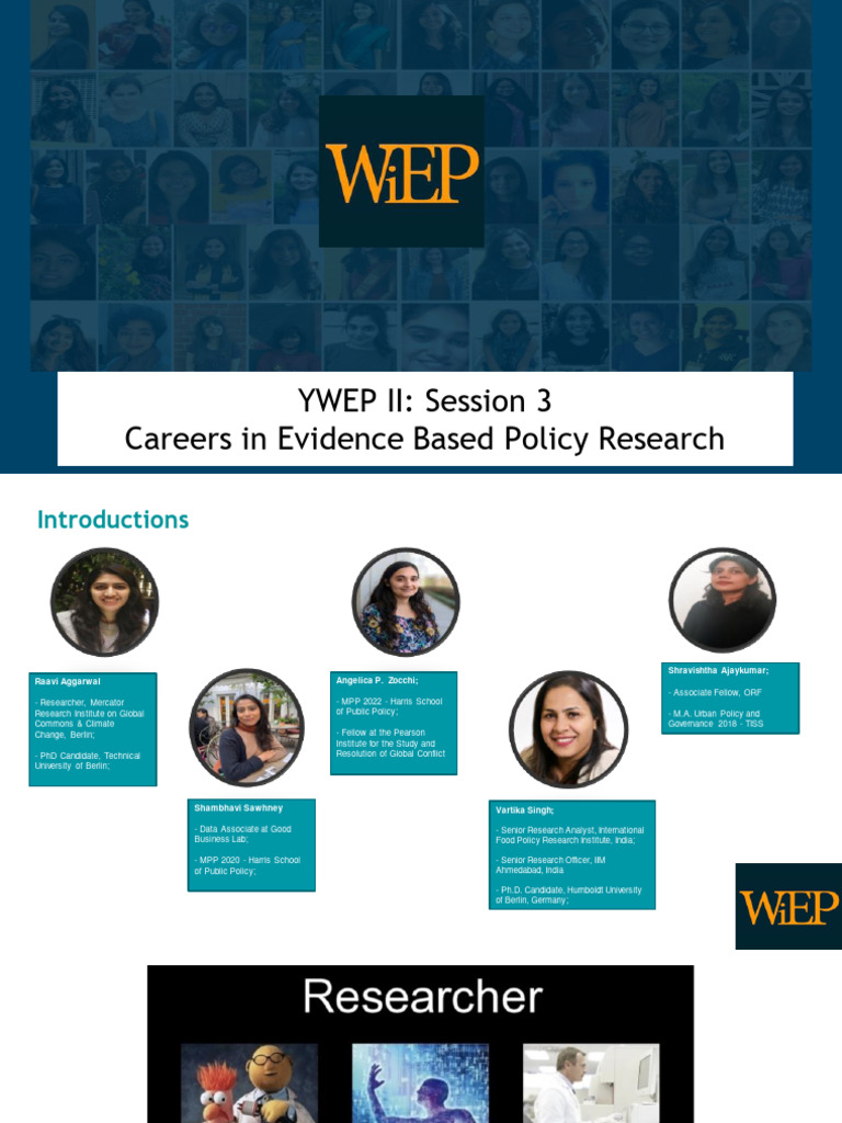 YWEP - Session3 - Evidence-Based Policy 1 | PDF | Policy | Think Tank