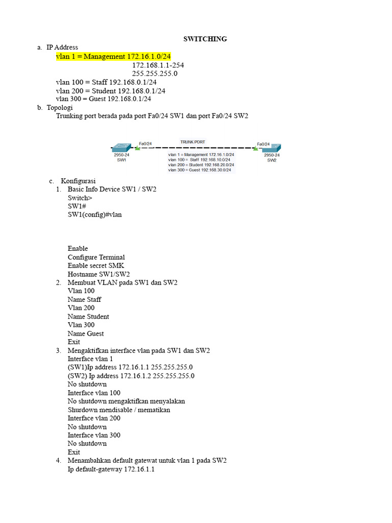 Latihan VLAN | PDF | Teknologi & Rekayasa
