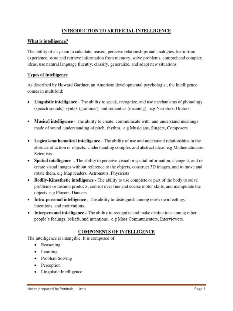Introduction To Artificial Intelligence-Ver2 | PDF | Intelligence (AI ... Introduction To Artificial Intelligence-Ver2 | PDF | Intelligence (AI ...