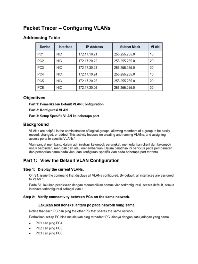 Configuring VLANs Examp | PDF | Network Interface Controller | Telecommunications