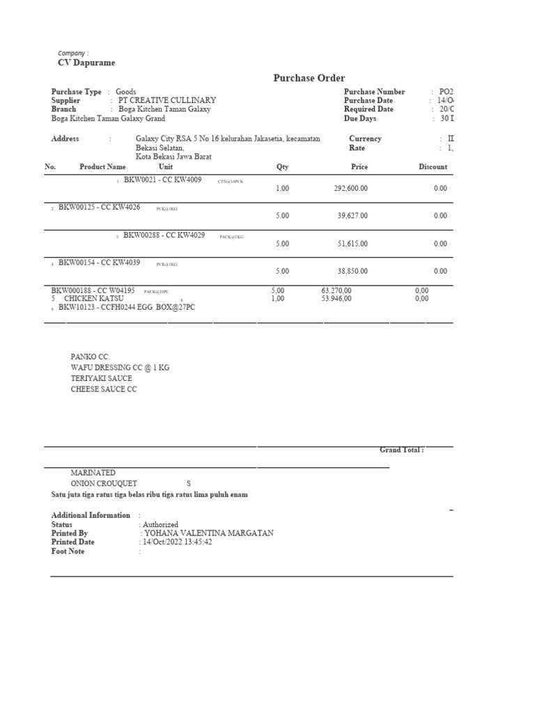 CC BKTX Po202210140159 - 20 Okt | PDF