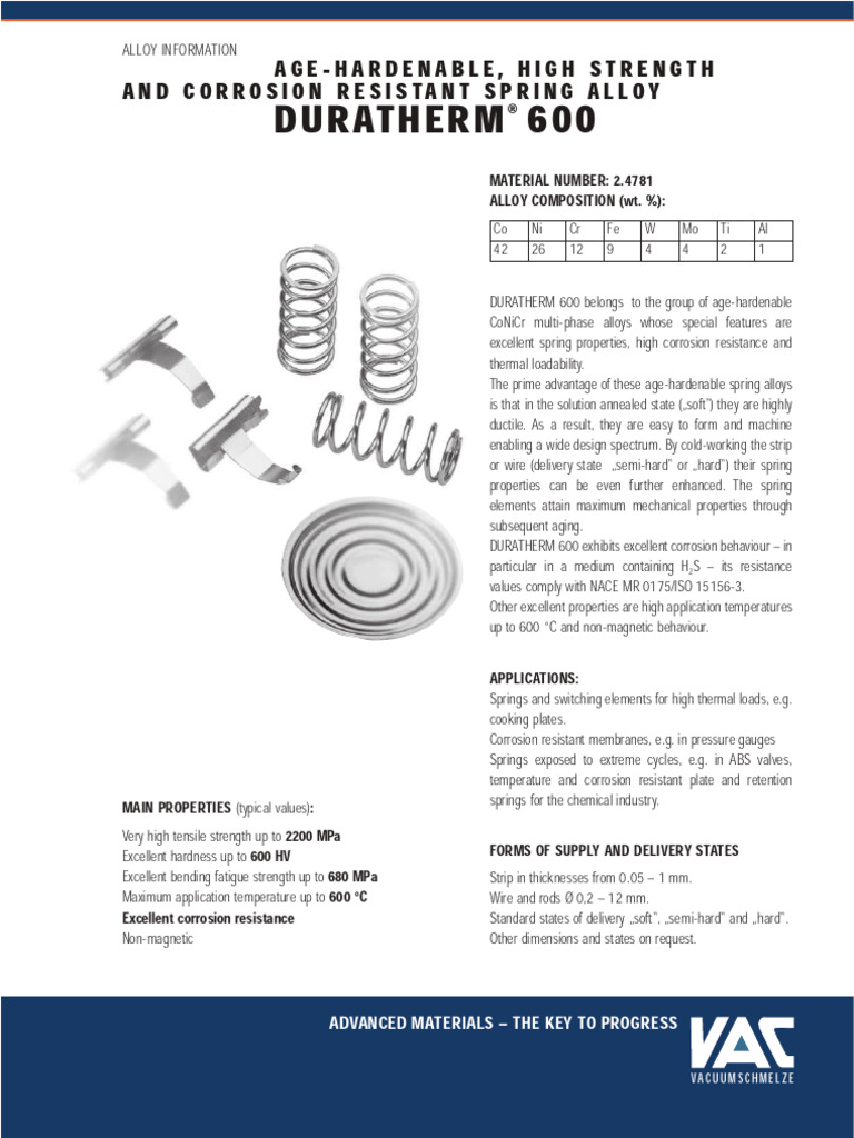 Duratherm - 600 en | PDF | Strength Of Materials | Acid