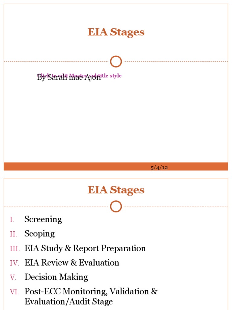 EIA Stages | Environmental Impact Assessment | Government