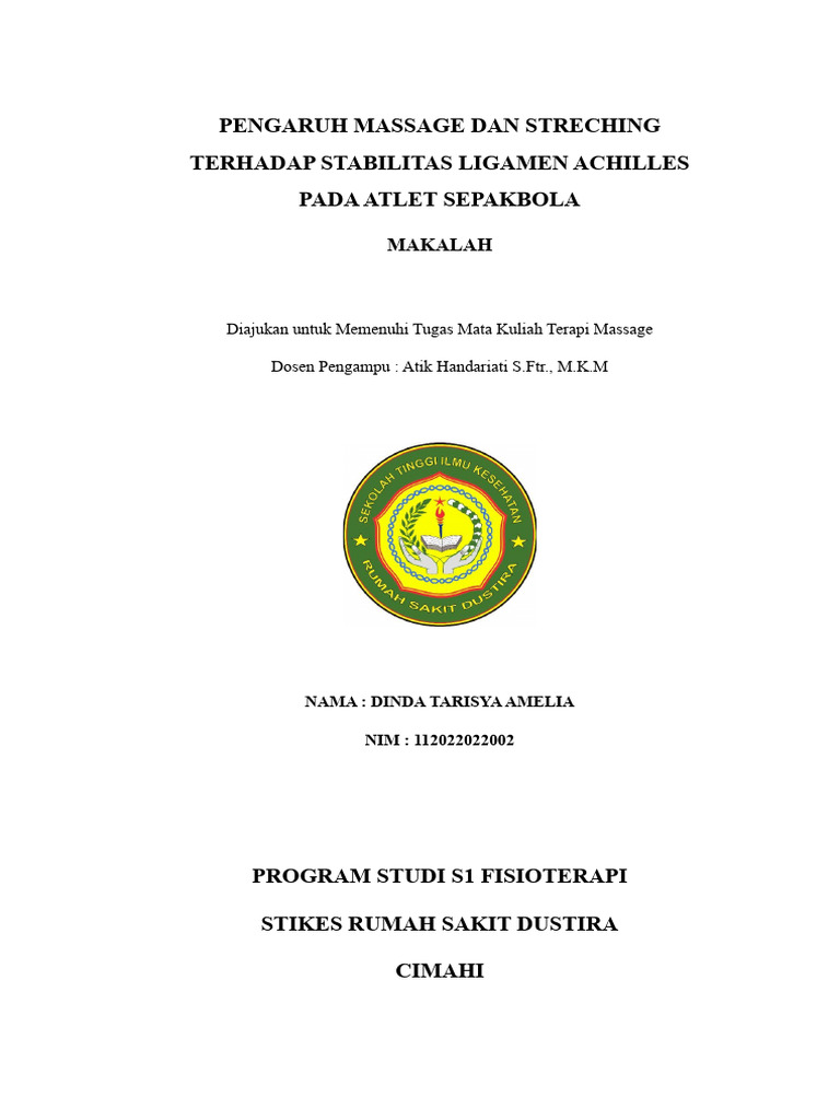 Ciri-Ciri Cedera Tendon Achilles pada Atlet | PDF