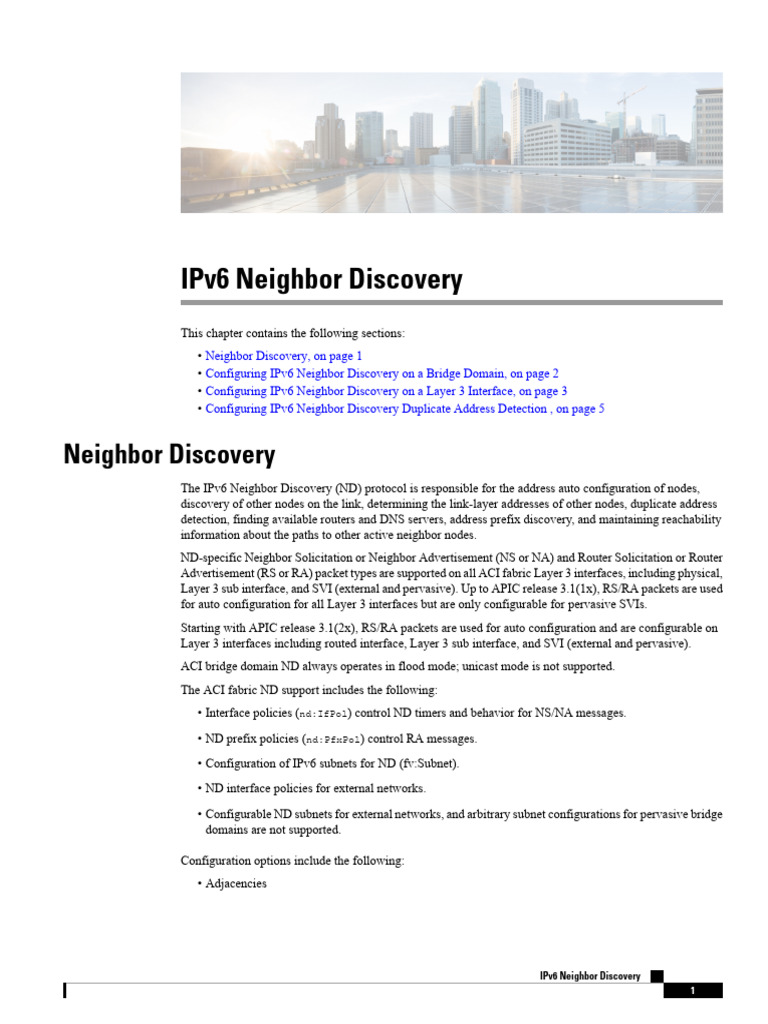 Ipv6 Neighbor Discovery Layer3 Config 60x | PDF | I Pv6 | Data Transmission