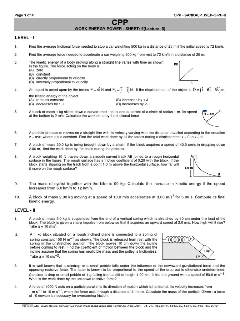 Sankalp Phase II Wep 5 | PDF | Force | Mass