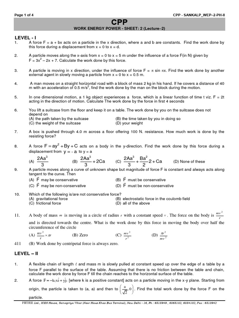 Sankalp - Phase Ii - Wep - 2 | PDF | Force | Geometric Measurement