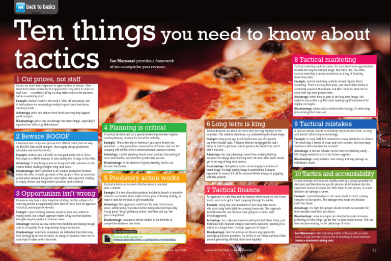 Tactics Pdf Retail Brand