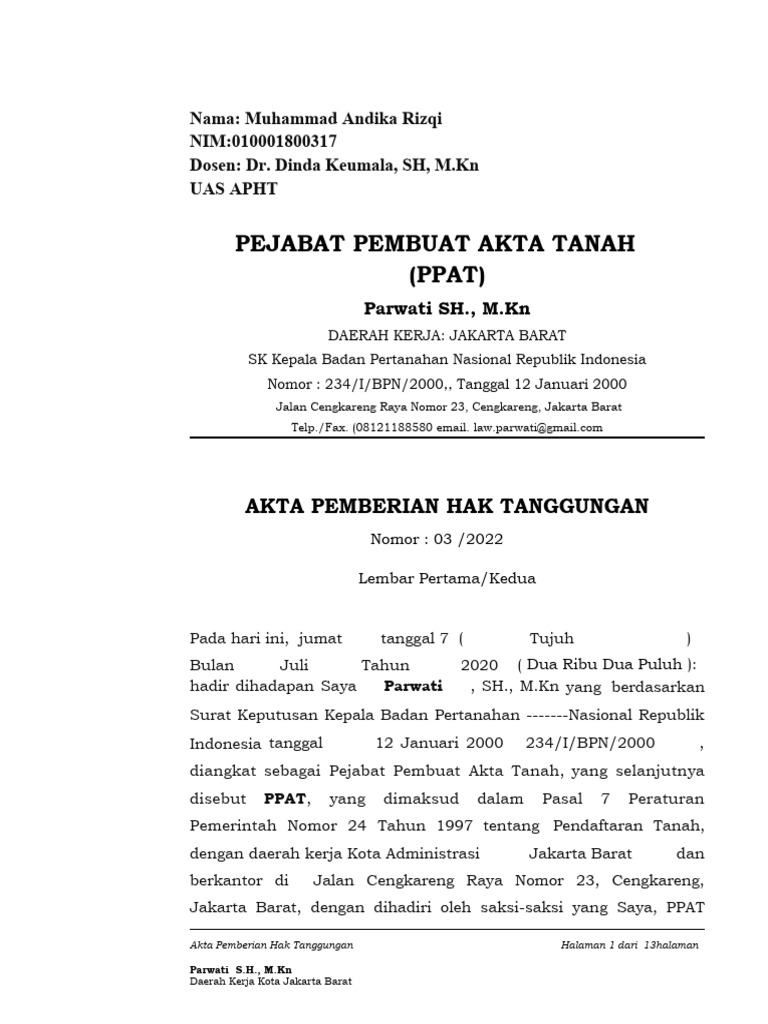 Contoh Apht | PDF