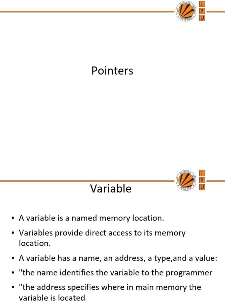 Pointer | PDF | Pointer (Computer Programming) | Data Type Pointer | PDF | Pointer (Computer Programming) | Data Type