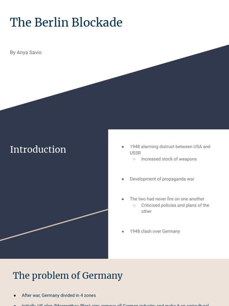 The Berlin Blockade | PDF | Cold War | Soviet Union