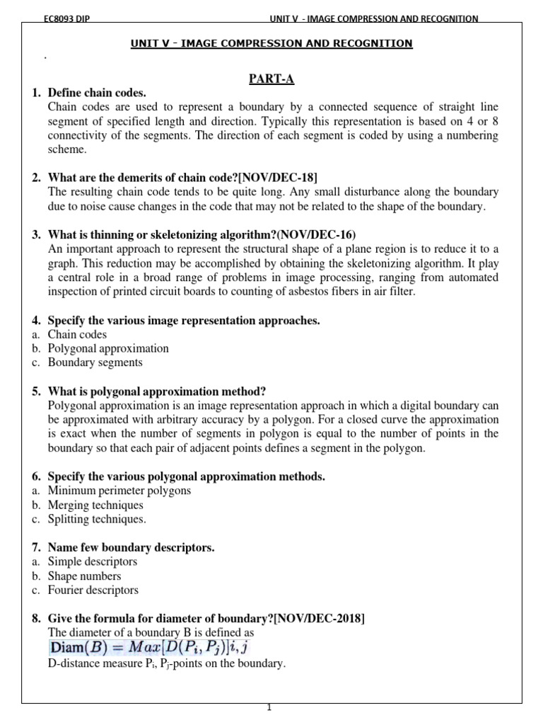 Updated DIP UNIT5-2024 | PDF | Data Compression | Spectral Density