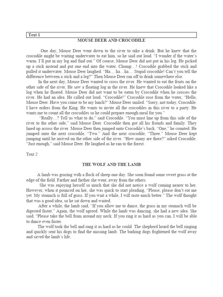 Narrative Text | PDF | Sheep