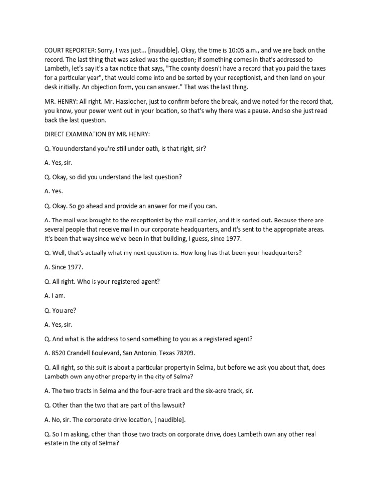 Court Reporter Latest 120 MNTS | PDF | Deed | Deposition (Law)
