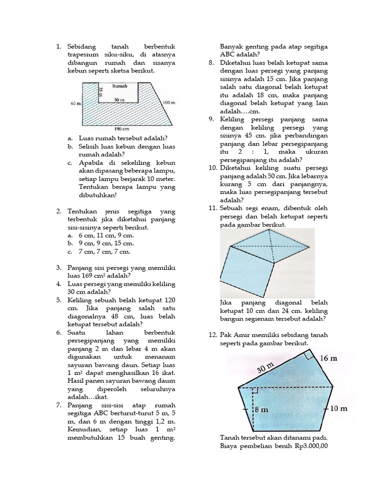 Soal Segitiga Segiempat | PDF