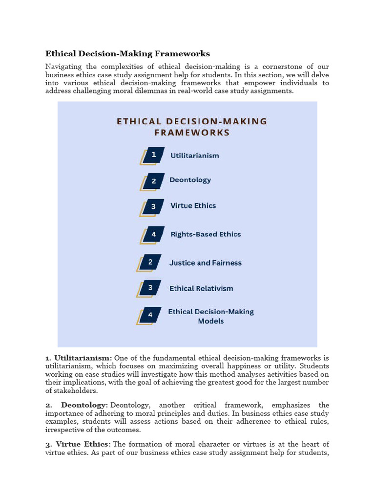 Ethical Decision Making Framework | PDF | Business Ethics | Justice